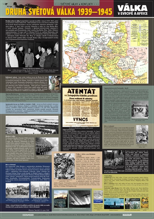 Druhá světová válka 1939 - 1945: válka v Evropě a Africe :: Výukové plakáty